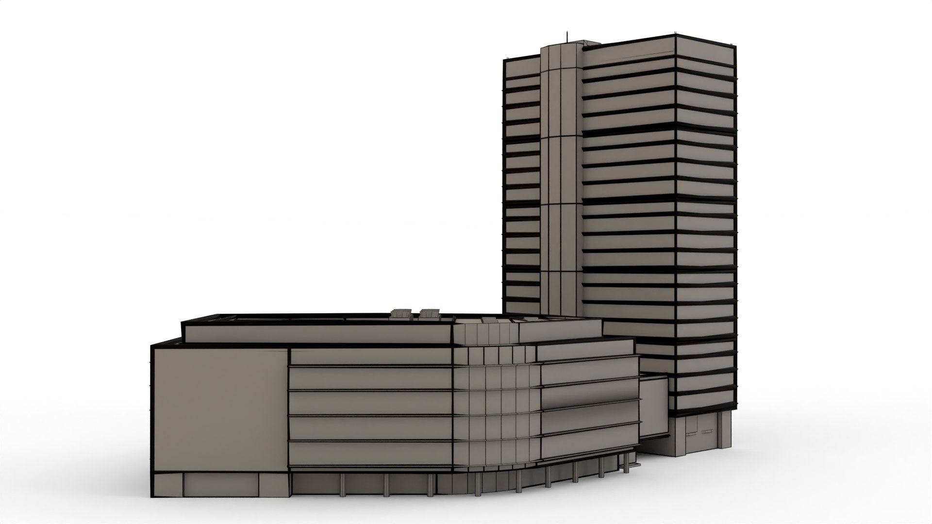 3D Company Office Building Model - TurboSquid 2211366
