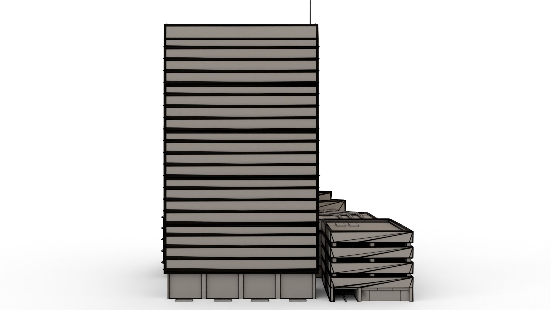 3D Company Office Building Model - TurboSquid 2211366