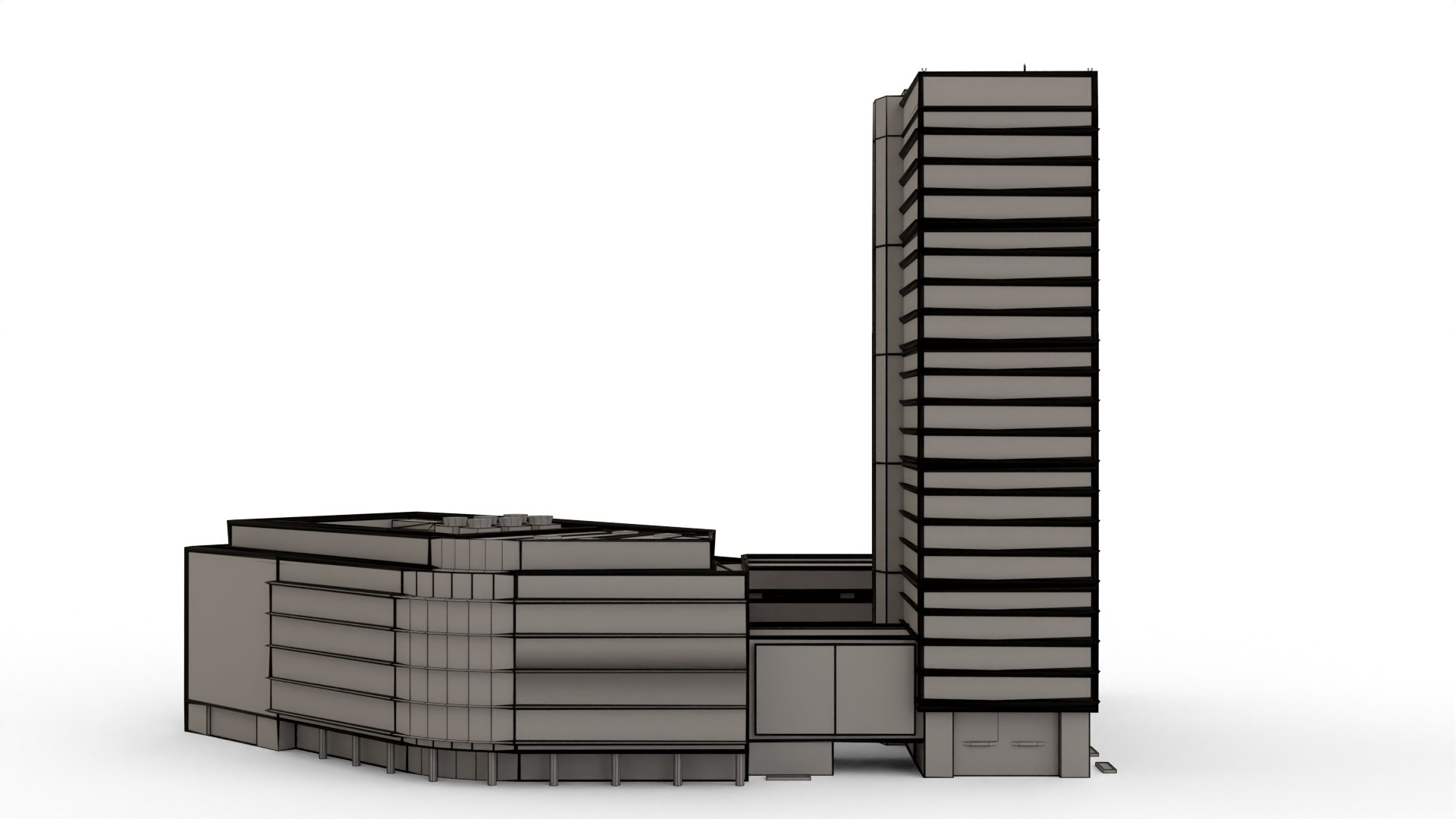 3D Company Office Building Model - TurboSquid 2211366