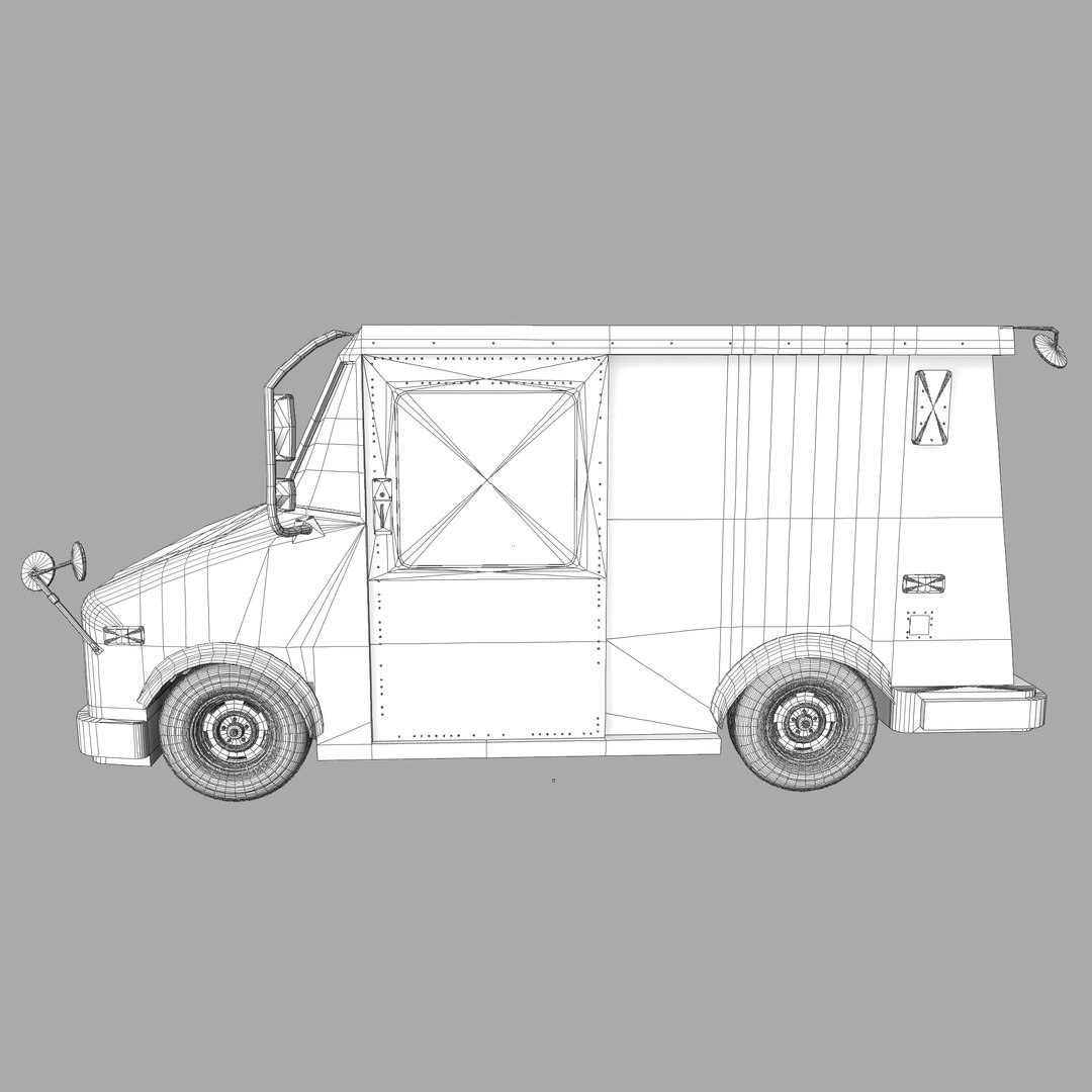 Mail Truck 3D Model - TurboSquid 1843723
