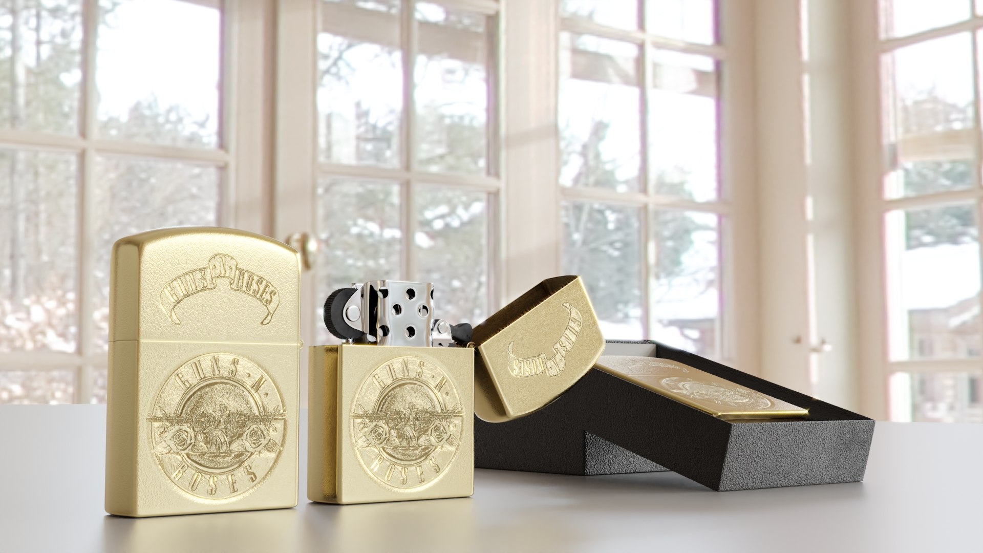 3D Zippo Lighter Guns N Roses Design - TurboSquid 2150957