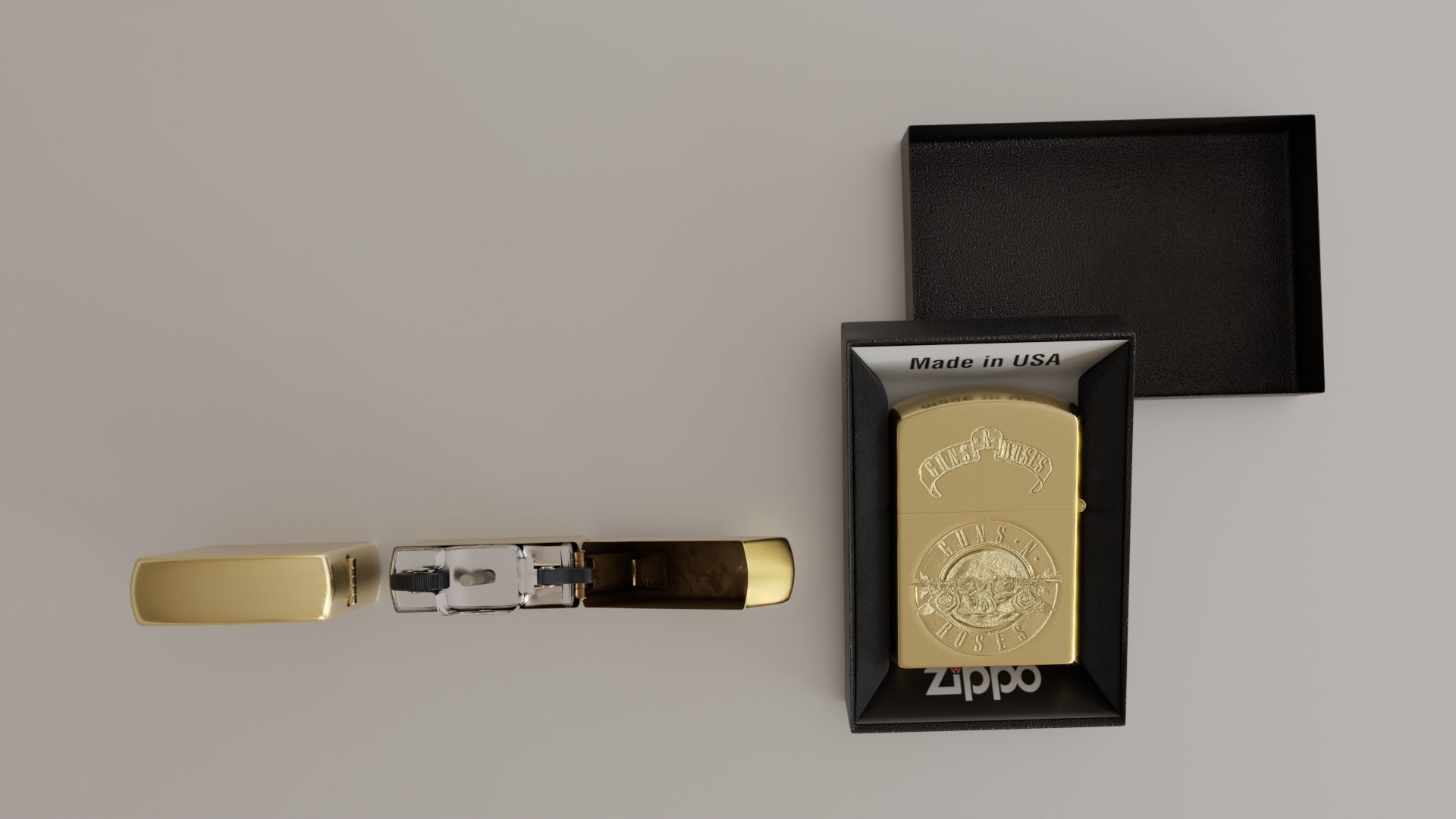 3D Zippo Lighter Guns N Roses Design - TurboSquid 2150957