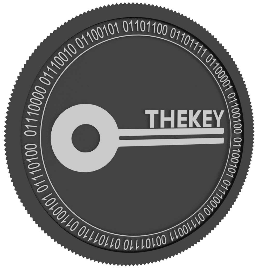 Thekey black coin 3D model - TurboSquid 1556612