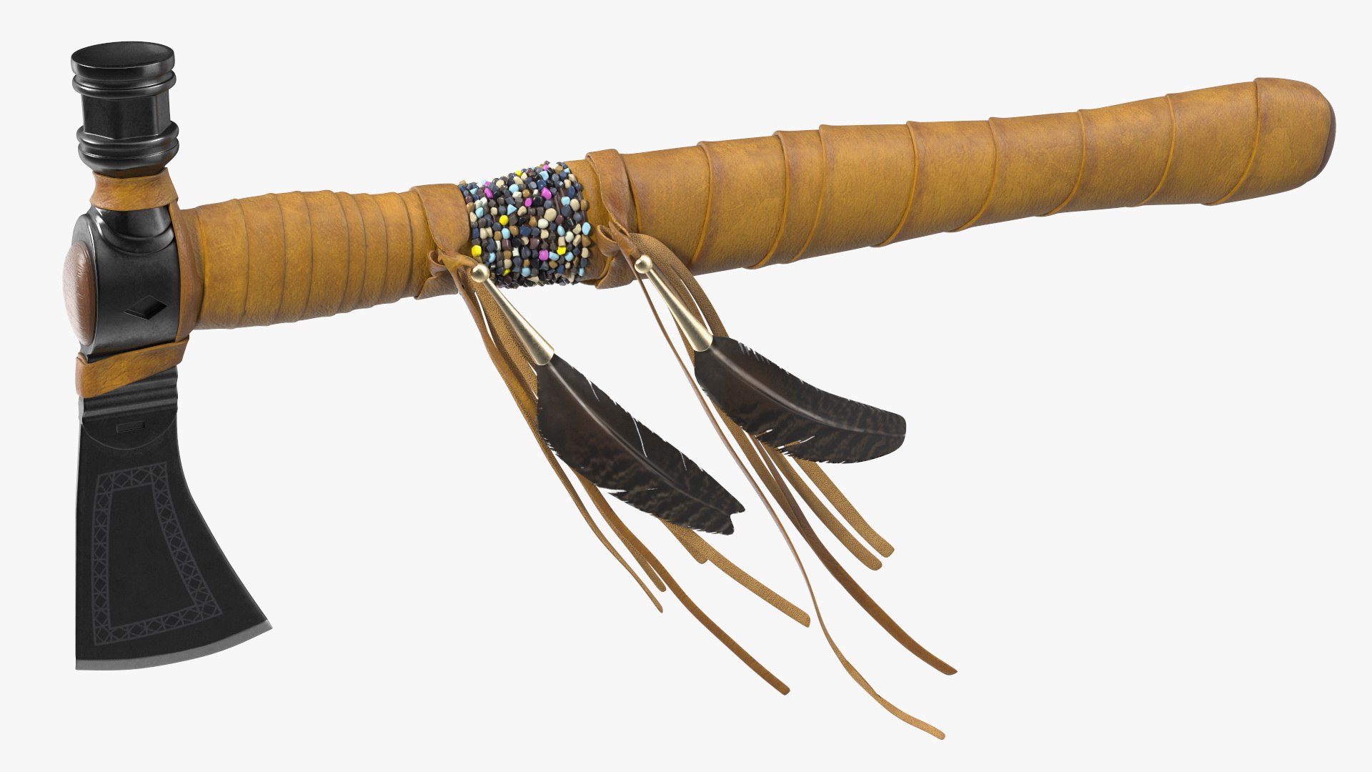 3D Model Native American Tomahawk Light Leather - TurboSquid 2101499
