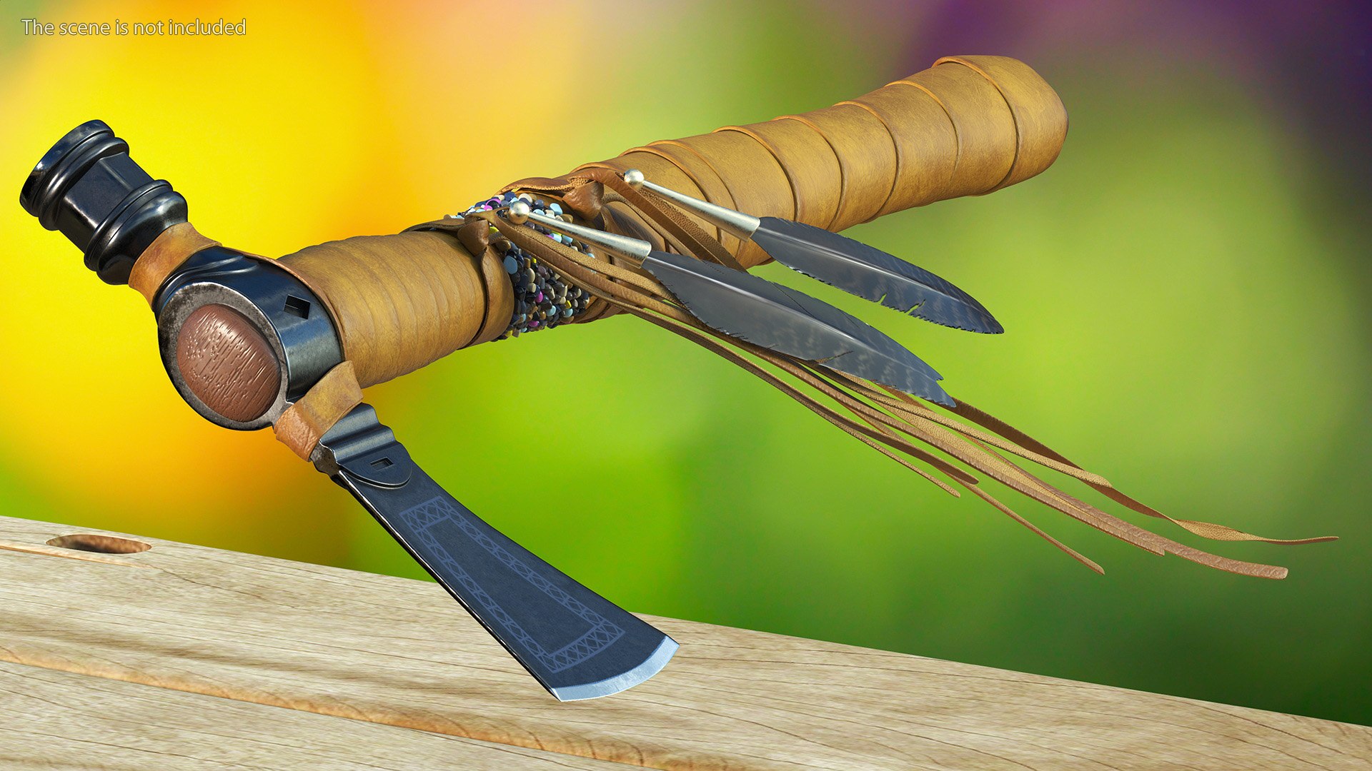 3D Model Native American Tomahawk Light Leather - TurboSquid 2101499