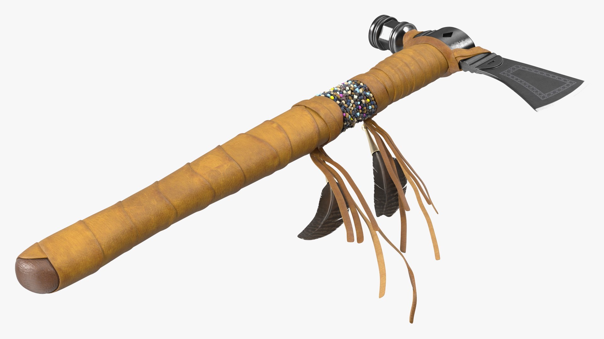 3D Model Native American Tomahawk Light Leather - TurboSquid 2101499