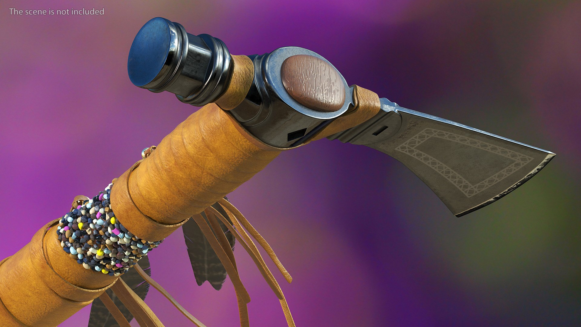 3D Model Native American Tomahawk Light Leather - TurboSquid 2101499