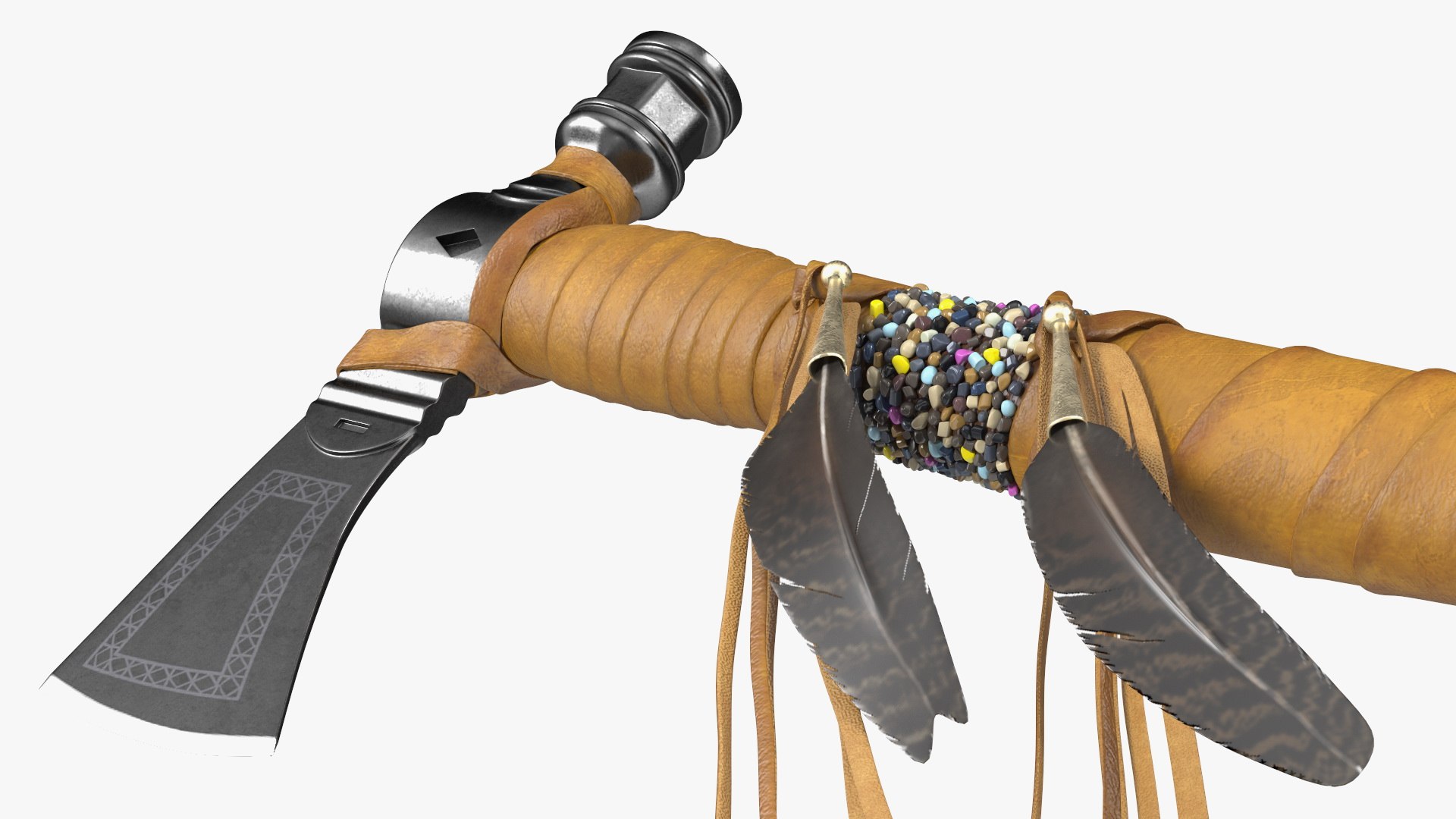 3D Model Native American Tomahawk Light Leather - TurboSquid 2101499