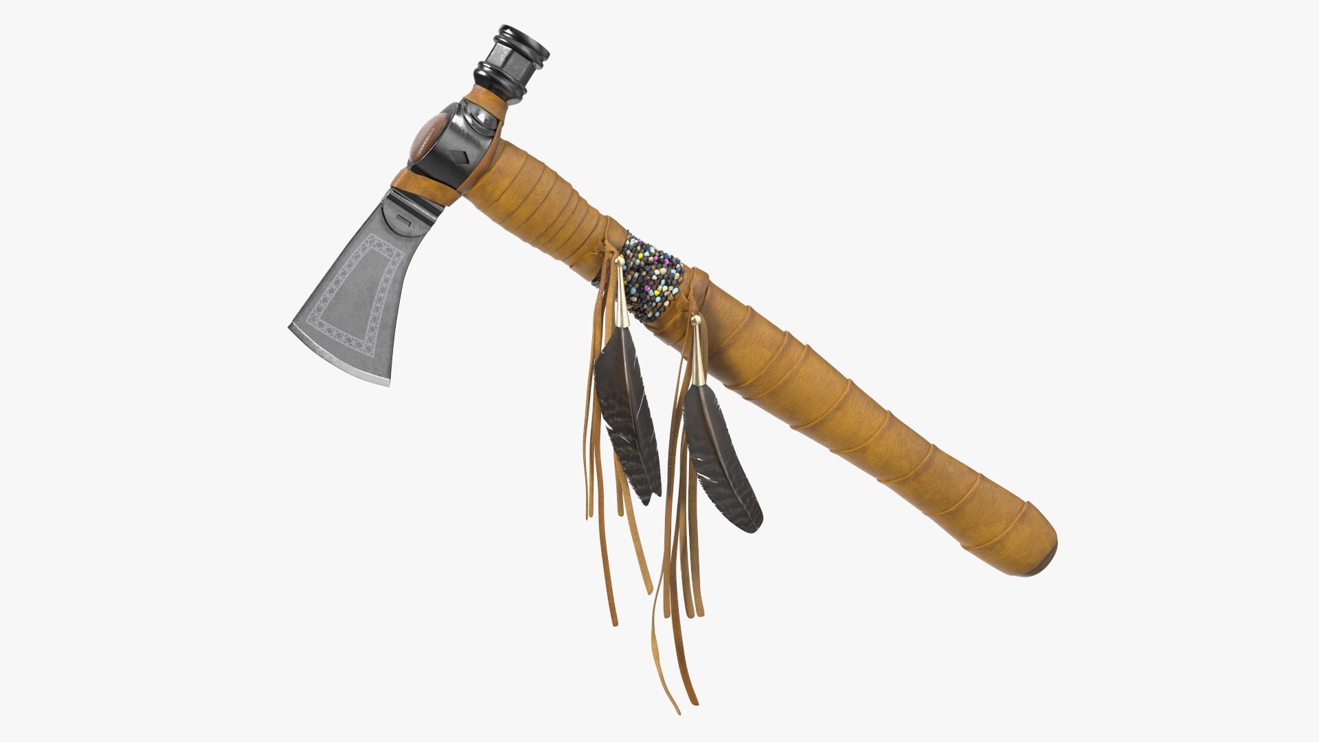 3D Model Native American Tomahawk Light Leather - TurboSquid 2101499