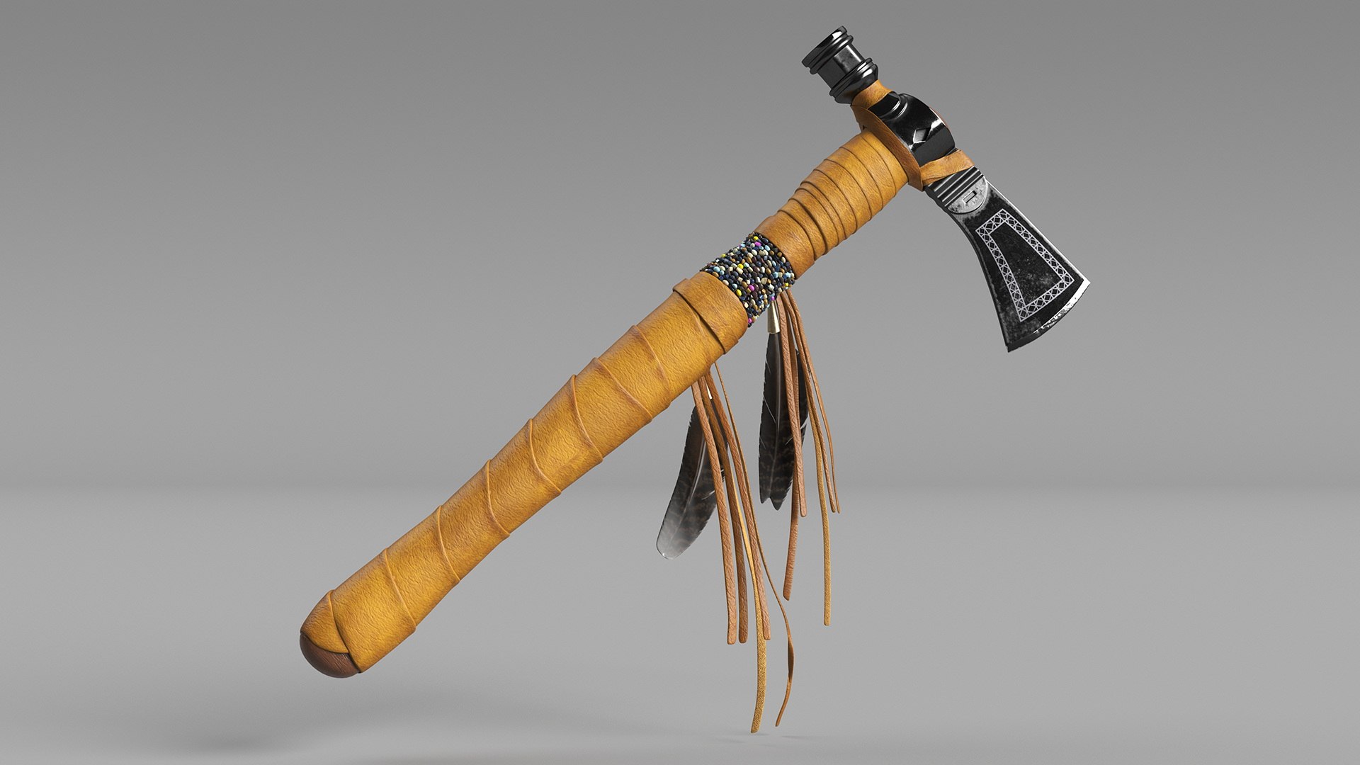 3D Model Native American Tomahawk Light Leather - TurboSquid 2101499