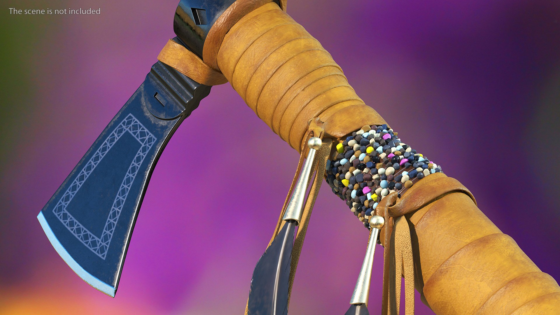 3D Model Native American Tomahawk Light Leather - TurboSquid 2101499