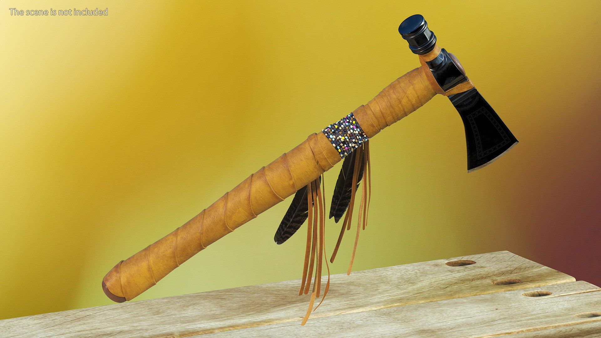 3D Model Native American Tomahawk Light Leather - TurboSquid 2101499