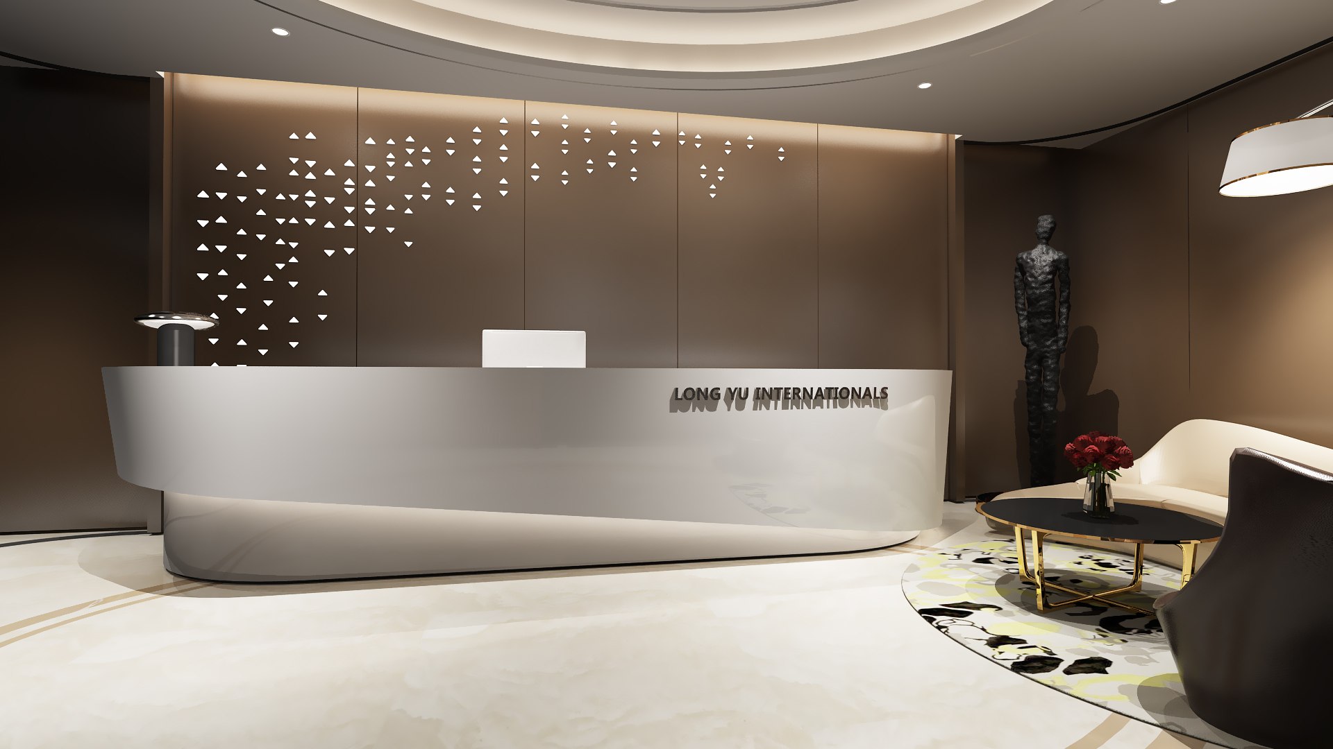 3D Reception Desk Model - TurboSquid 2215662