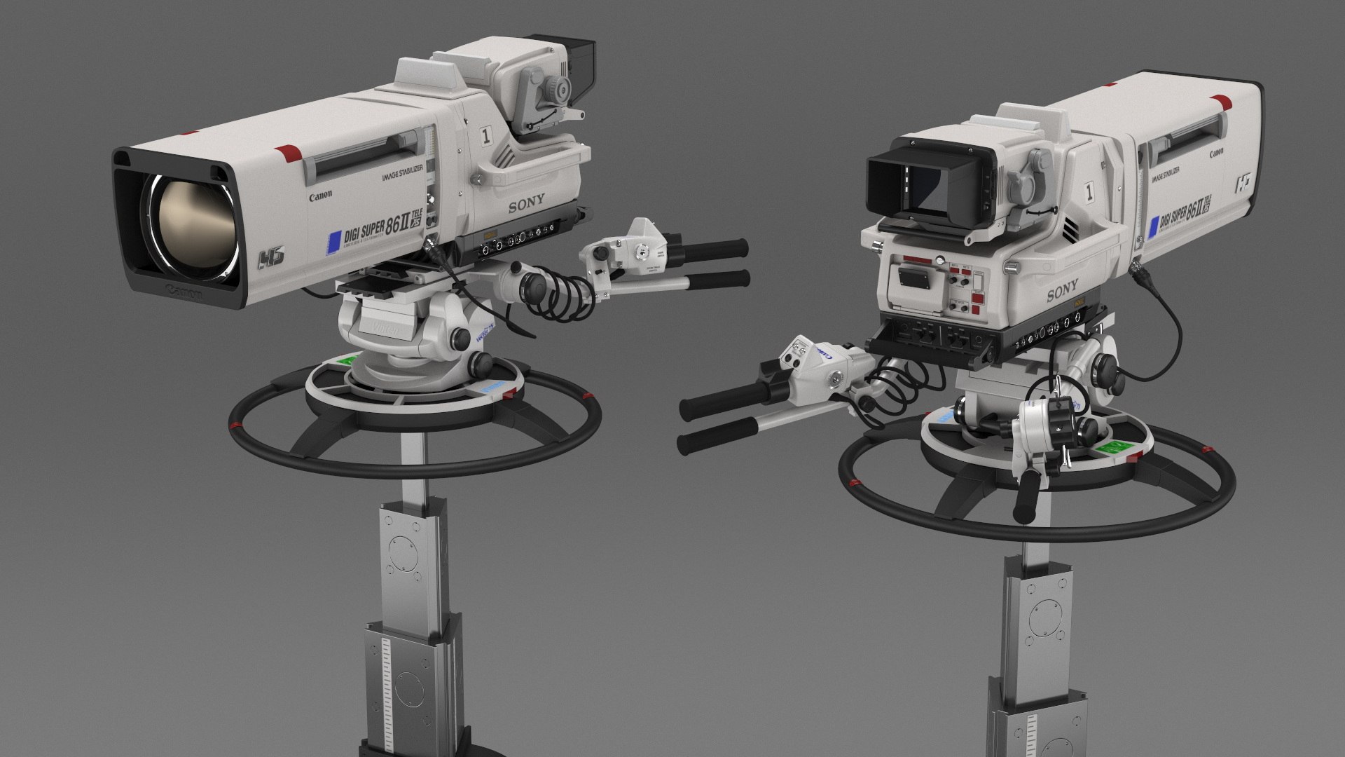3D Model Sony Broadcast Camera With Stand - TurboSquid 2382237