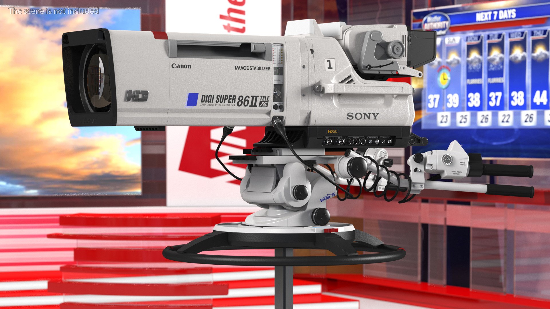 3D Model Sony Broadcast Camera With Stand - TurboSquid 2382237