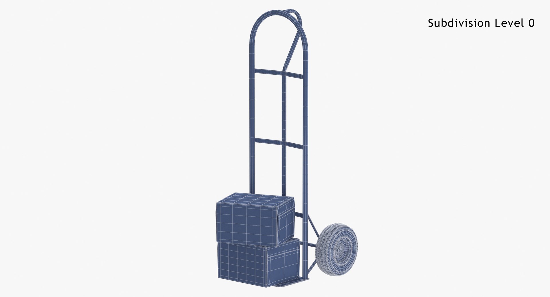 3D Hand Trolly With Boxes Small - TurboSquid 1969425