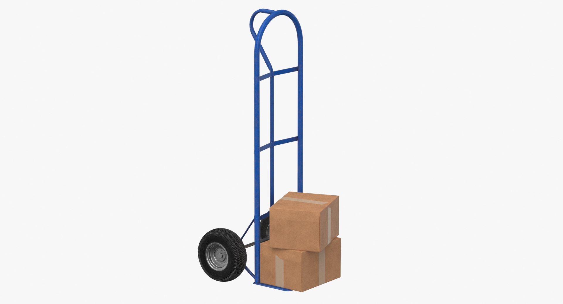 3D Hand Trolly With Boxes Small - TurboSquid 1969425