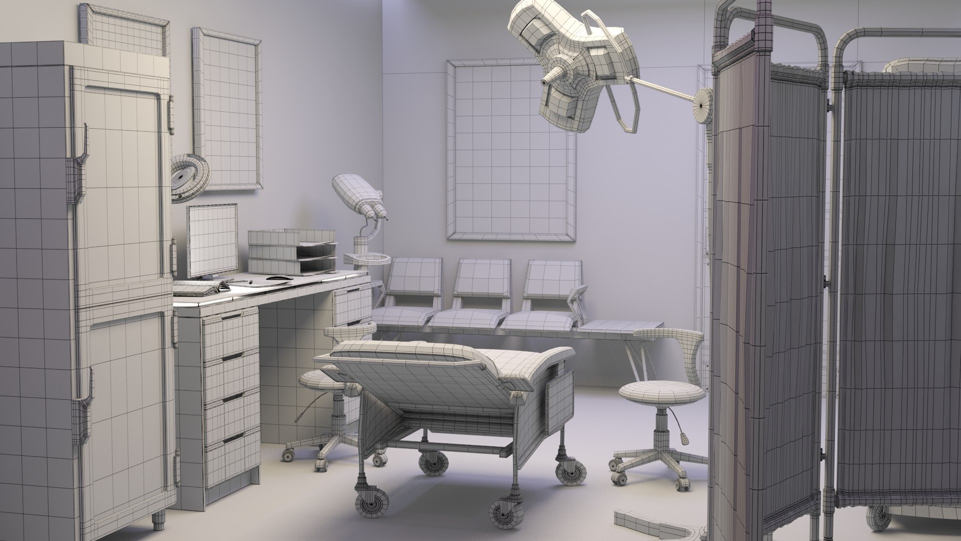 3D Model Exam Room - TurboSquid 1467972