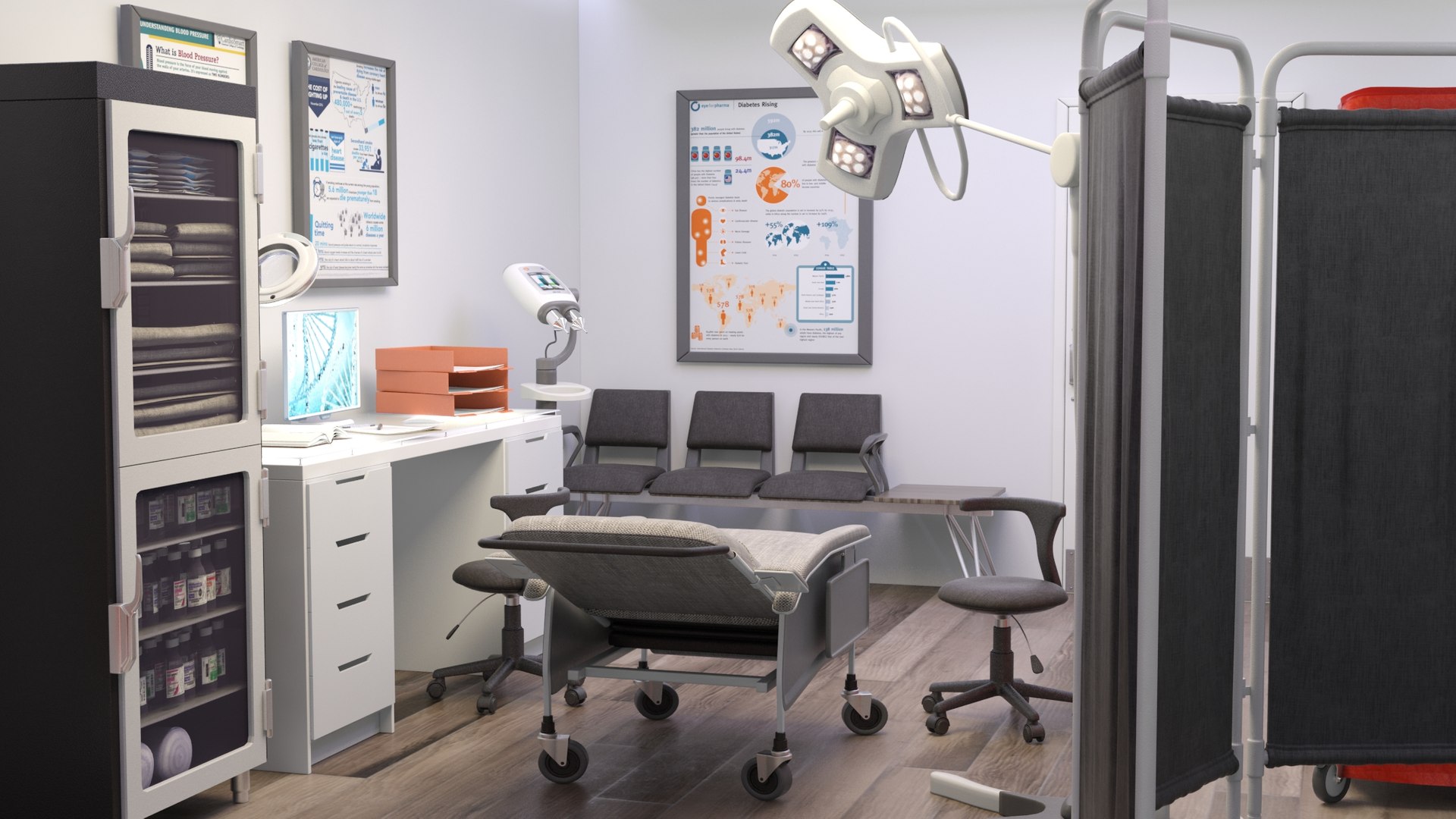 3D Model Exam Room - TurboSquid 1467972