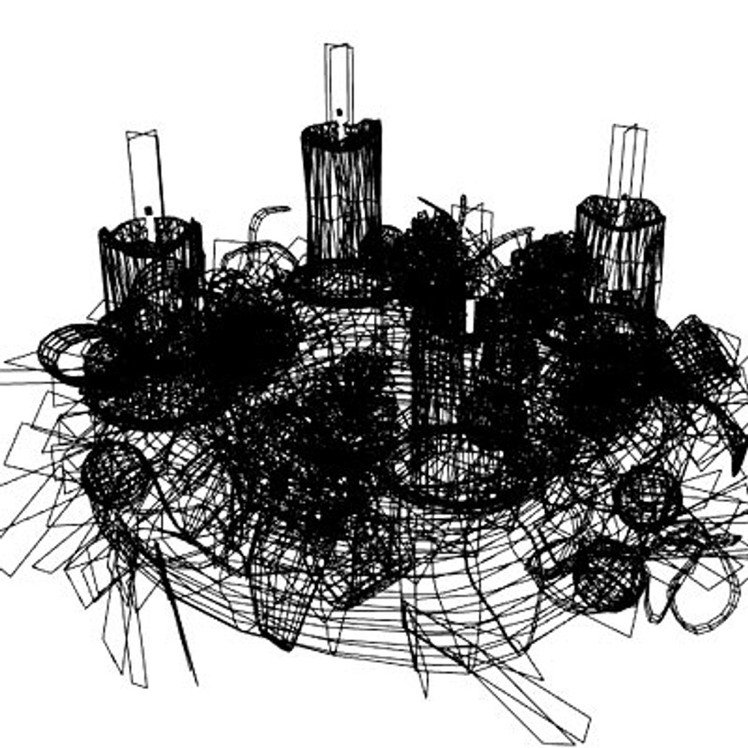 Advent Wreath Christmas Decoration 3d Lwo