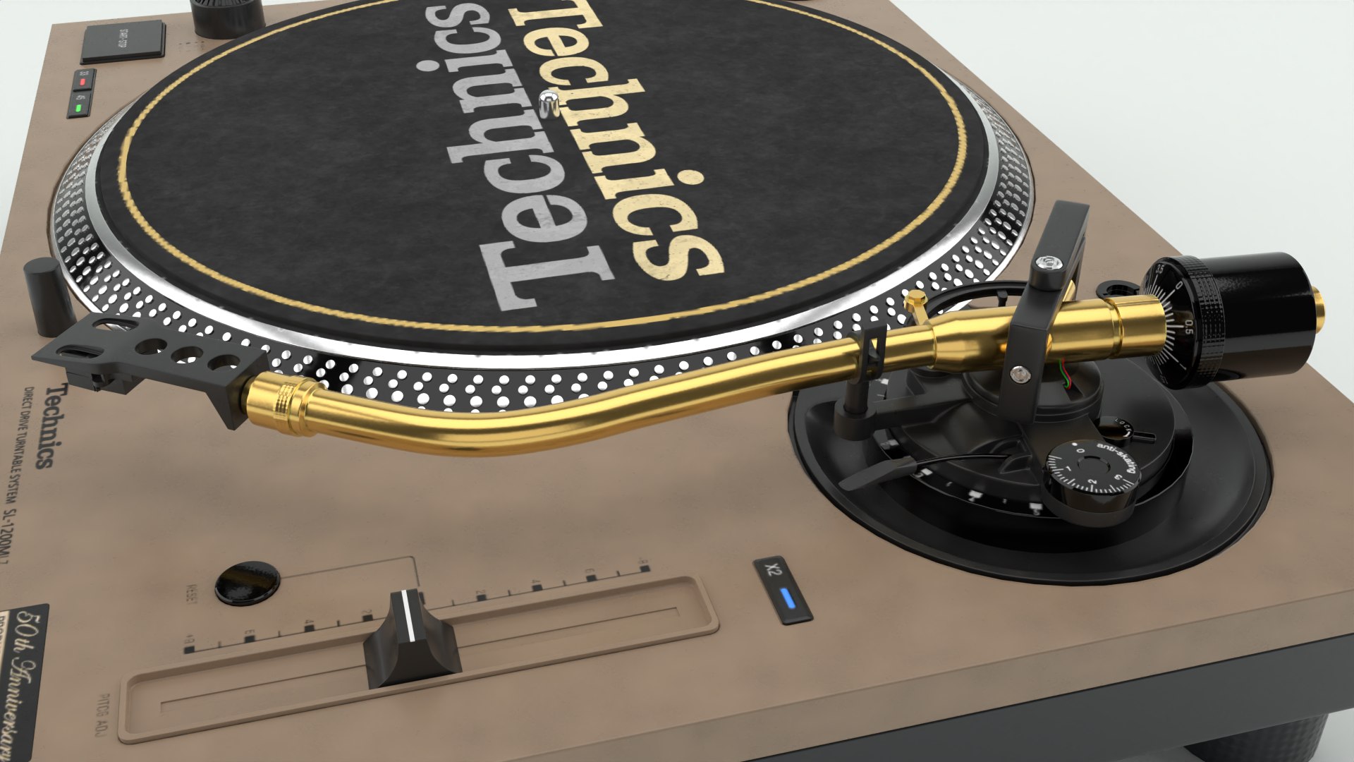 Technics SL-1200M7L Turntable Beige 3D Model - TurboSquid 2097440