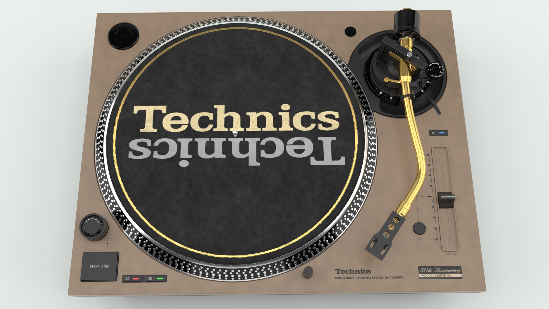 Technics SL-1200M7L Turntable Beige 3D Model - TurboSquid 2097440