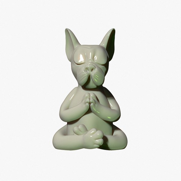 modelo 3d perro en pose de buda - TurboSquid 2138232