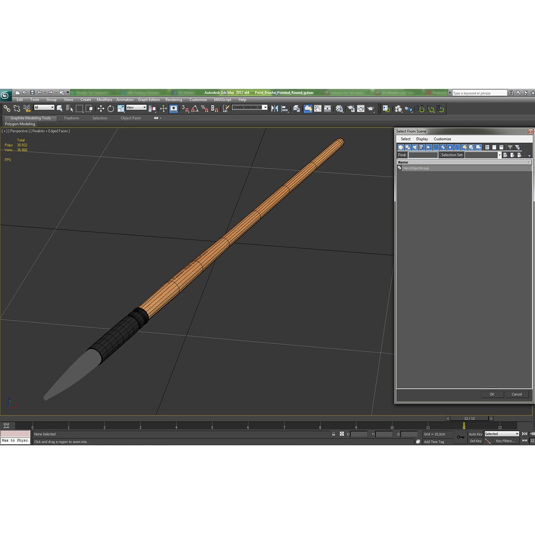 3ds Max Paint Brush Pointed