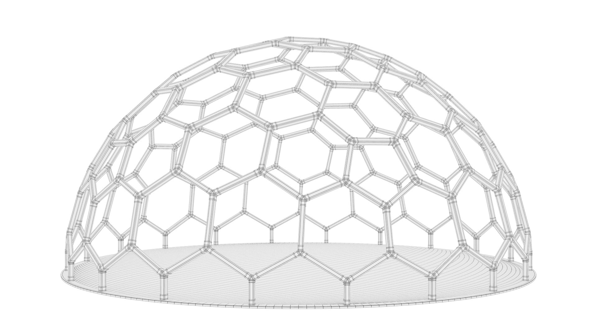 Geodesic Dome 04 3D Model - TurboSquid 2369252