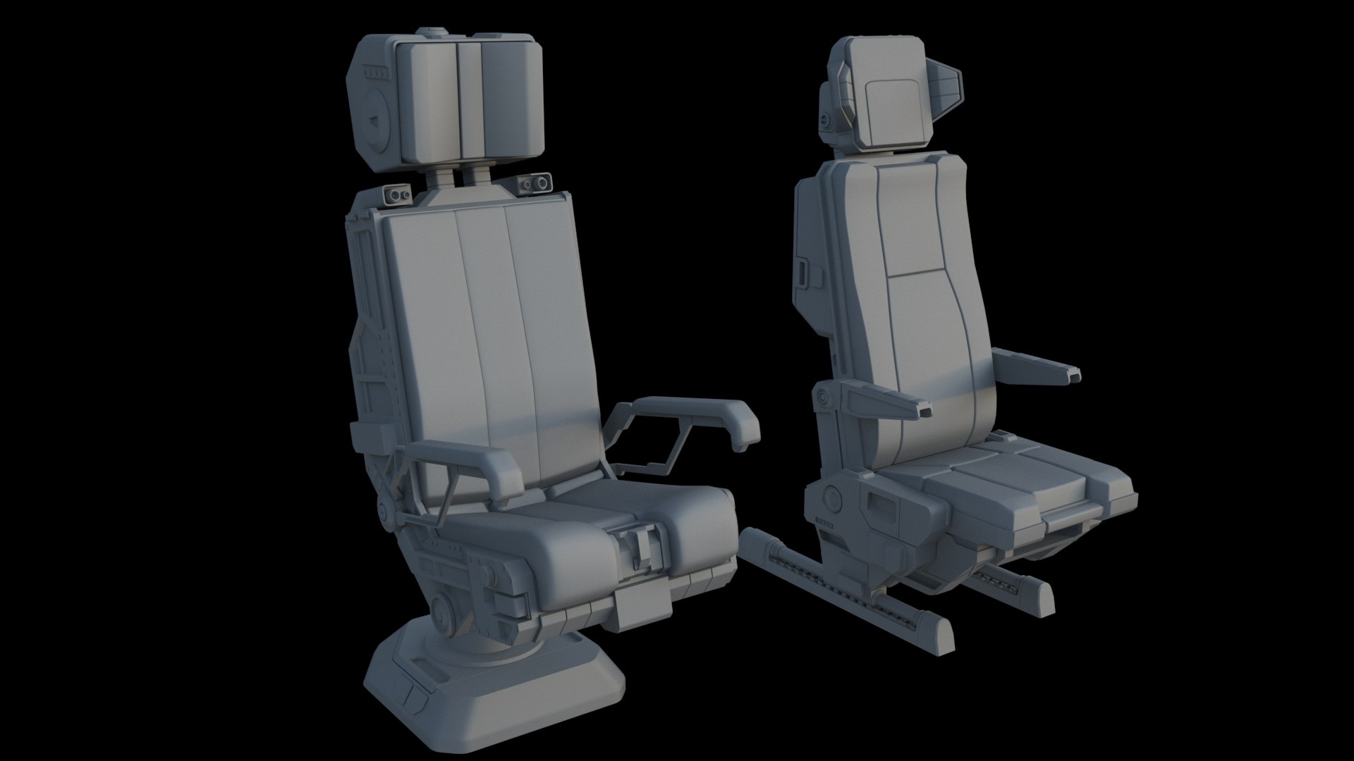 3D Pilots Seat 2 model - TurboSquid 2069690