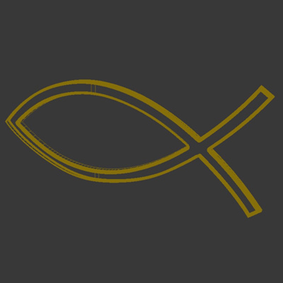 Jesus Fish 3d Model