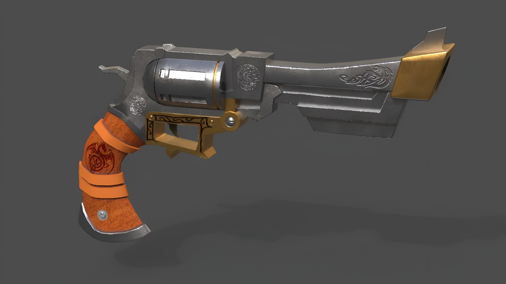 3D Dragon Revolver - Lowpoly - TurboSquid 2344354