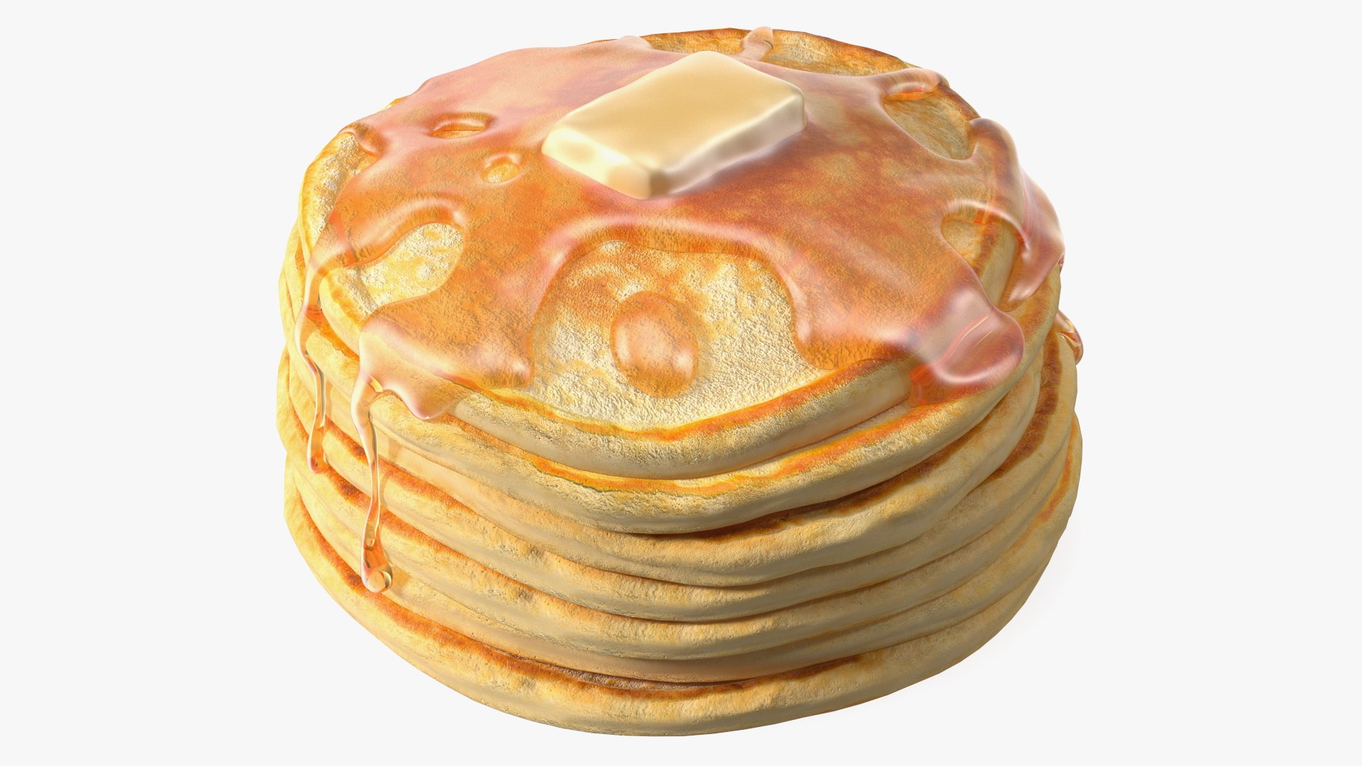 Pancakes Poured with Butter 3D - TurboSquid 1948071