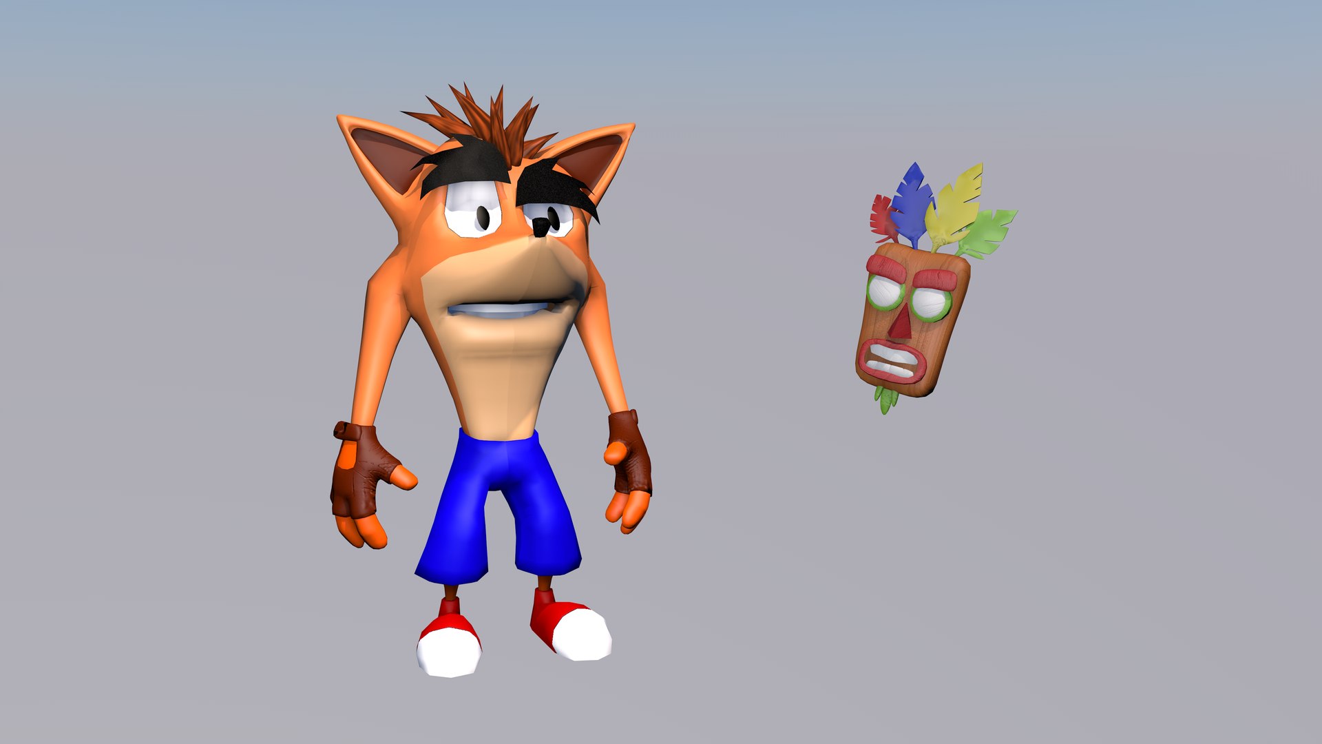 3D Crash Bandicoot Unrigged - LANDED Style 3D Model - TurboSquid 2241485