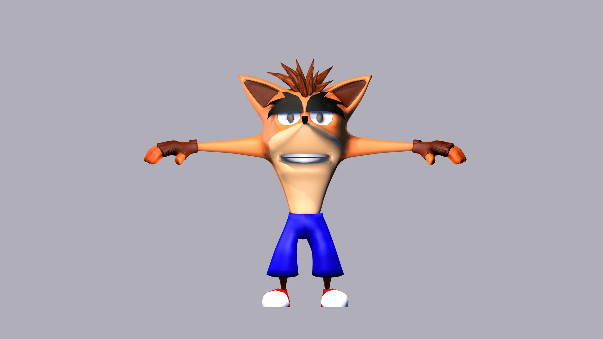3D Crash Bandicoot Unrigged - LANDED Style 3D Model - TurboSquid 2241485