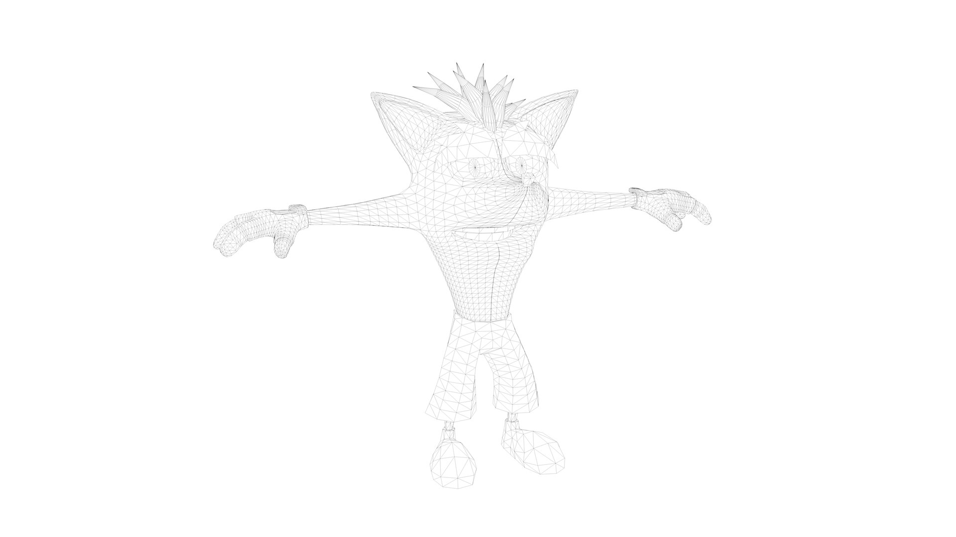 3D Crash Bandicoot Unrigged - LANDED Style 3D Model - TurboSquid 2241485