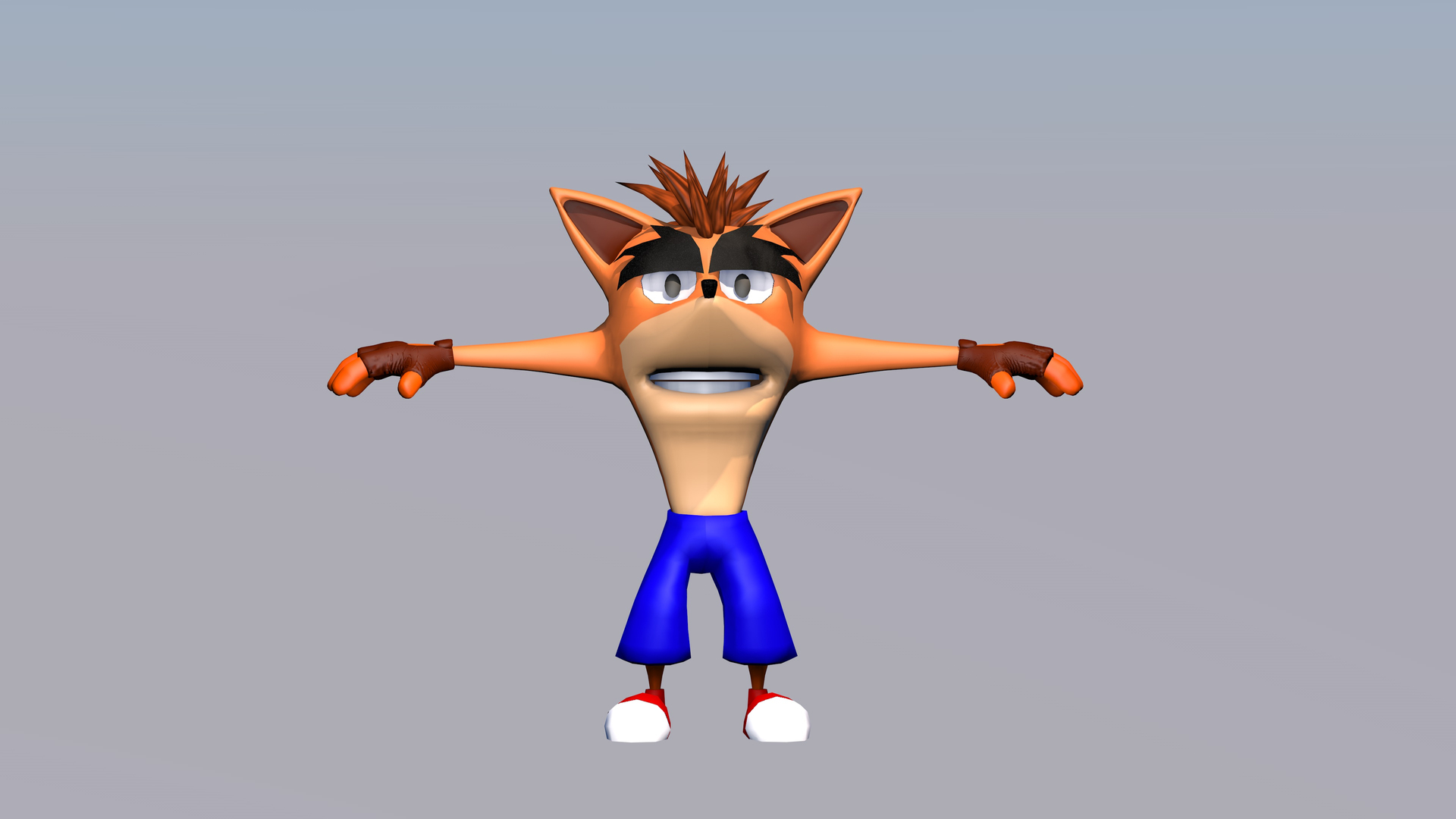 3D Crash Bandicoot Unrigged - LANDED Style 3D Model - TurboSquid 2241485