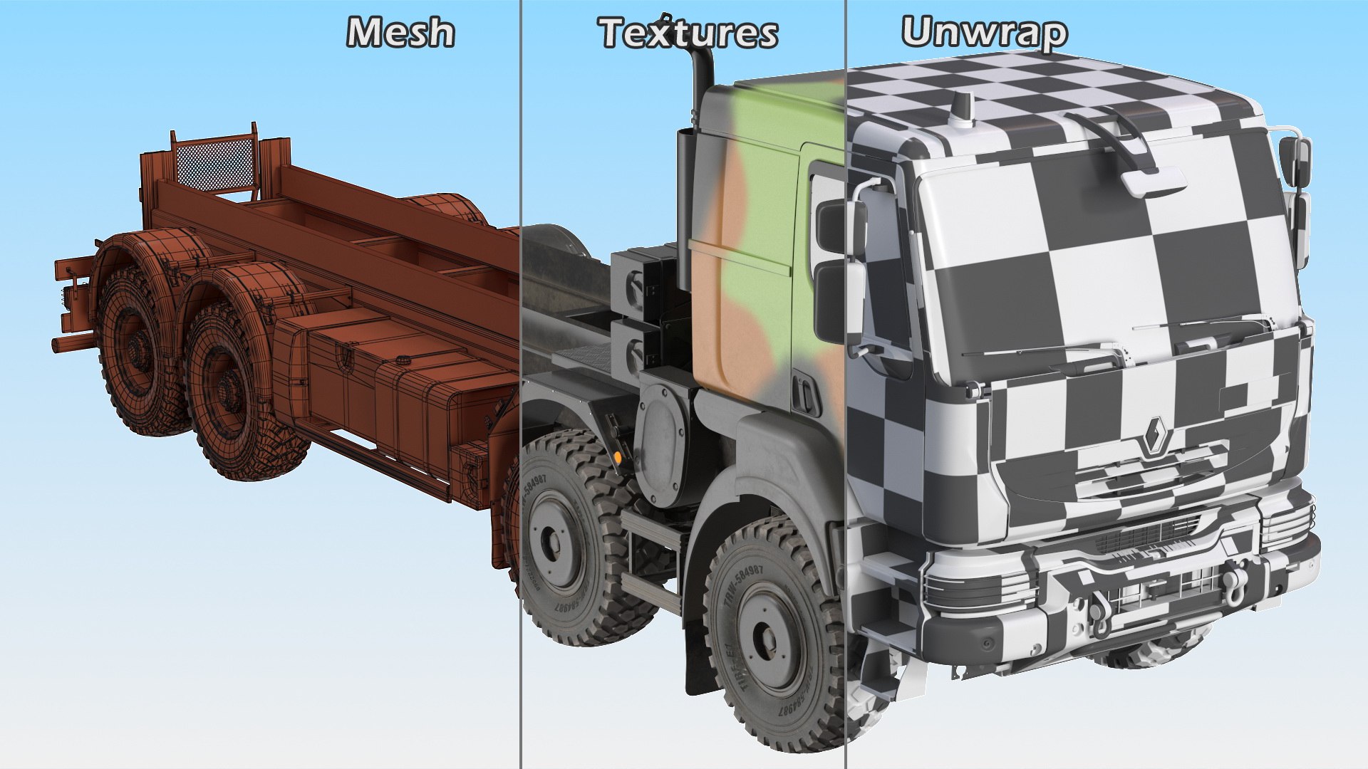 Renault Kerax 8x8 Heavy Utility Truck 3D Model - TurboSquid 1790689