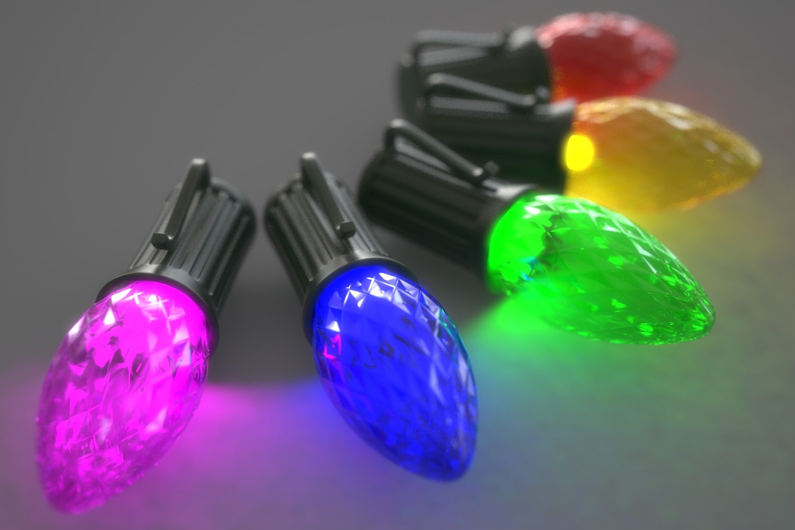 3D Bulb C7 Faceted Lights Model - TurboSquid 1478788