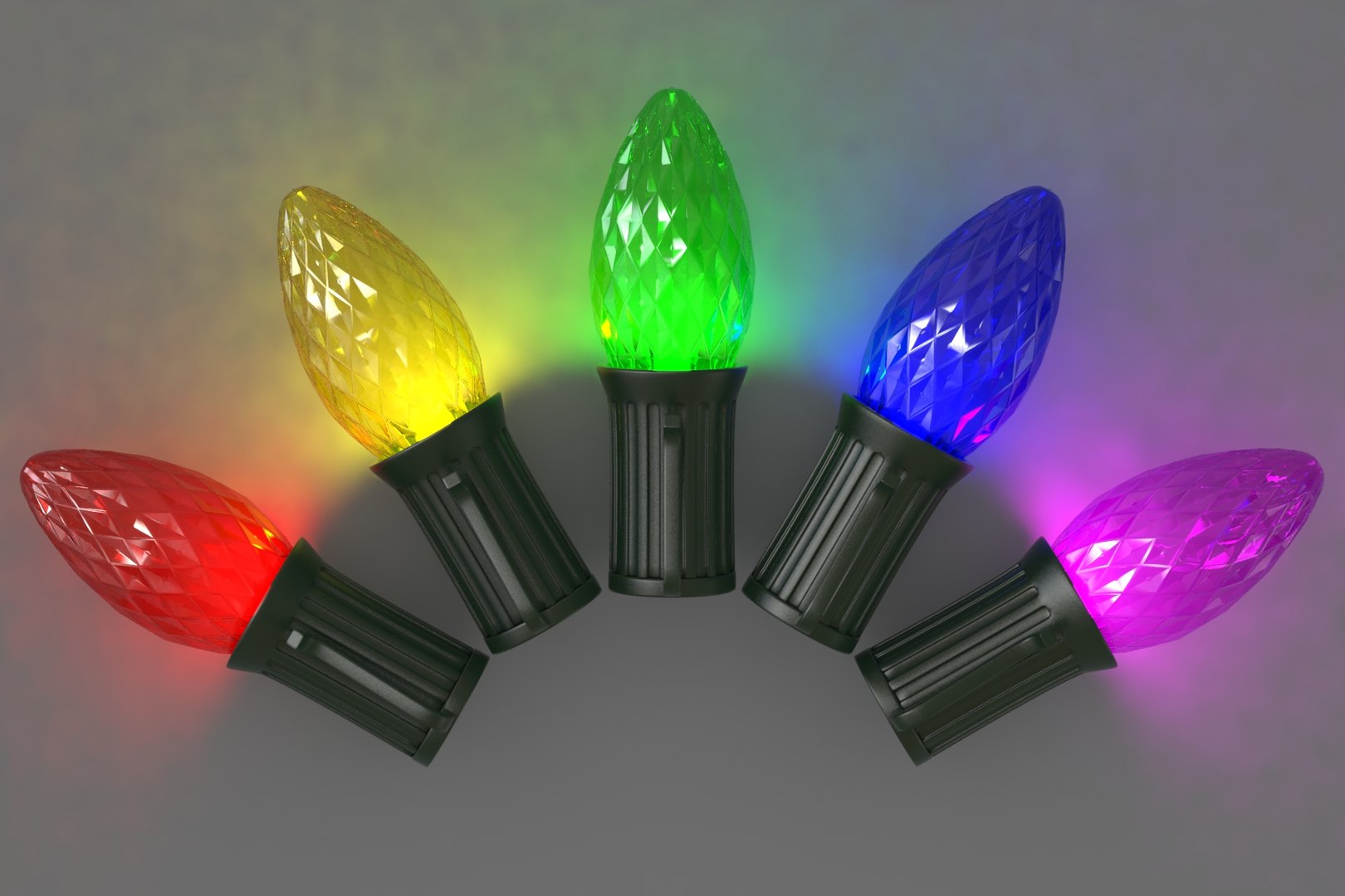 3D Bulb C7 Faceted Lights Model - TurboSquid 1478788