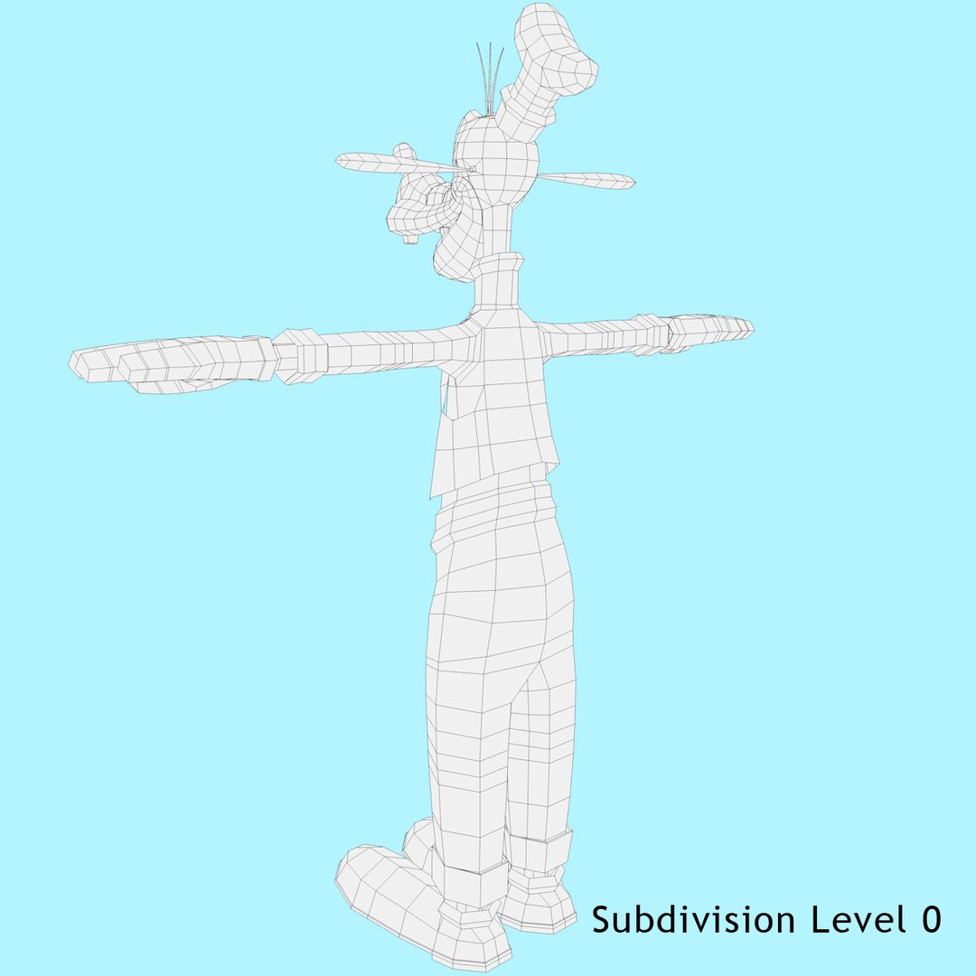 3d Goofy Rigging Character Cartoon Model