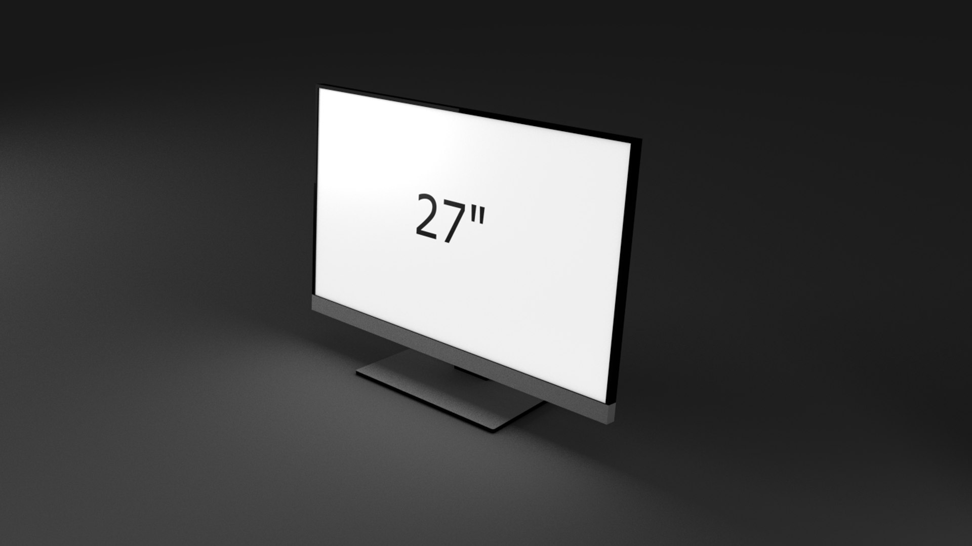 Free Obj Model 27 Inch Monitor