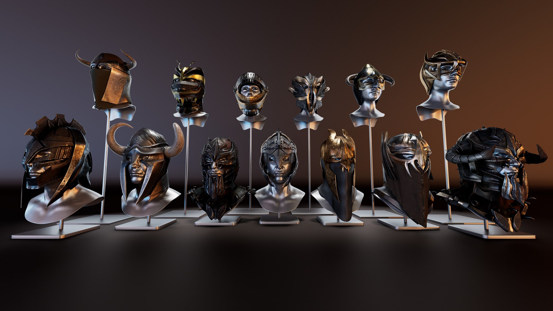 Viking Helmets 3D Model - TurboSquid 1950979