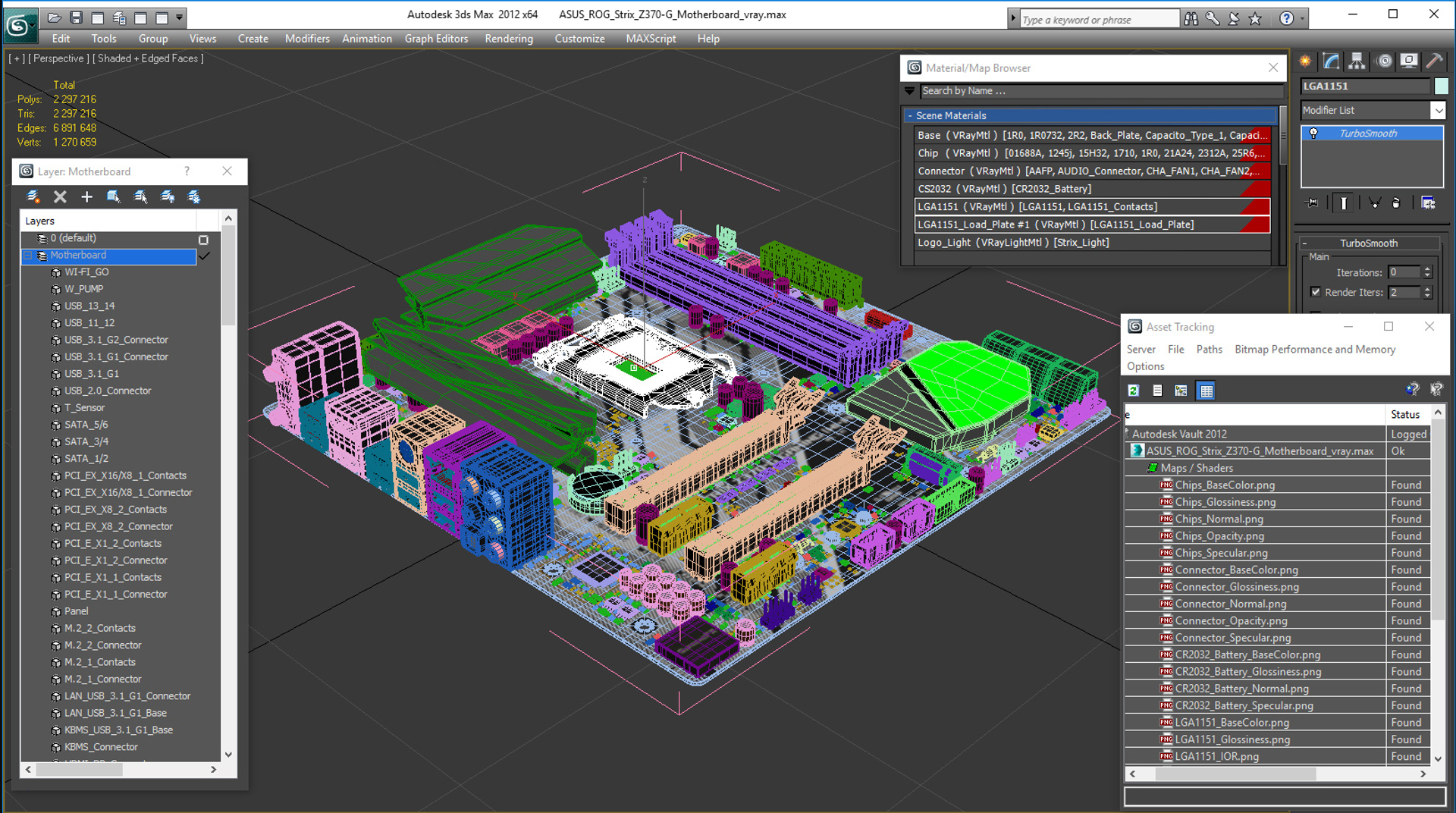Asus rog strix z370-g 3D model - TurboSquid 1429277