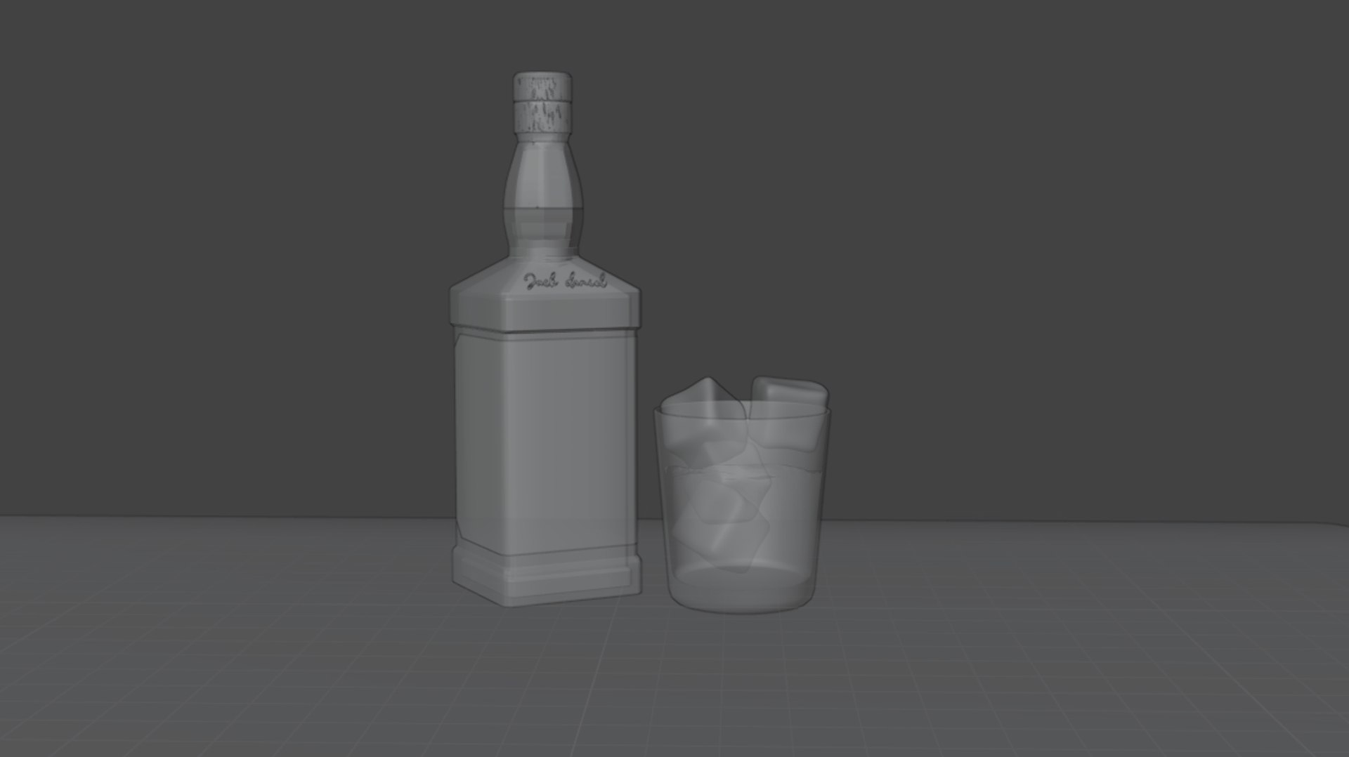 Bottle Whisky Glass 3D Model - TurboSquid 1609646