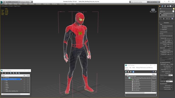 3D Spider Man Standing Pose - TurboSquid 1788437