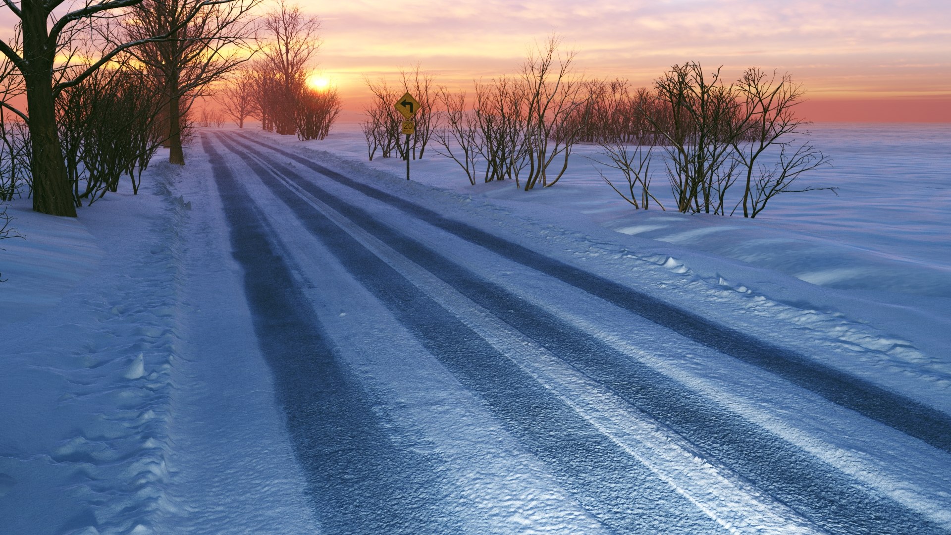 Winter Scene 3D - TurboSquid 1776037