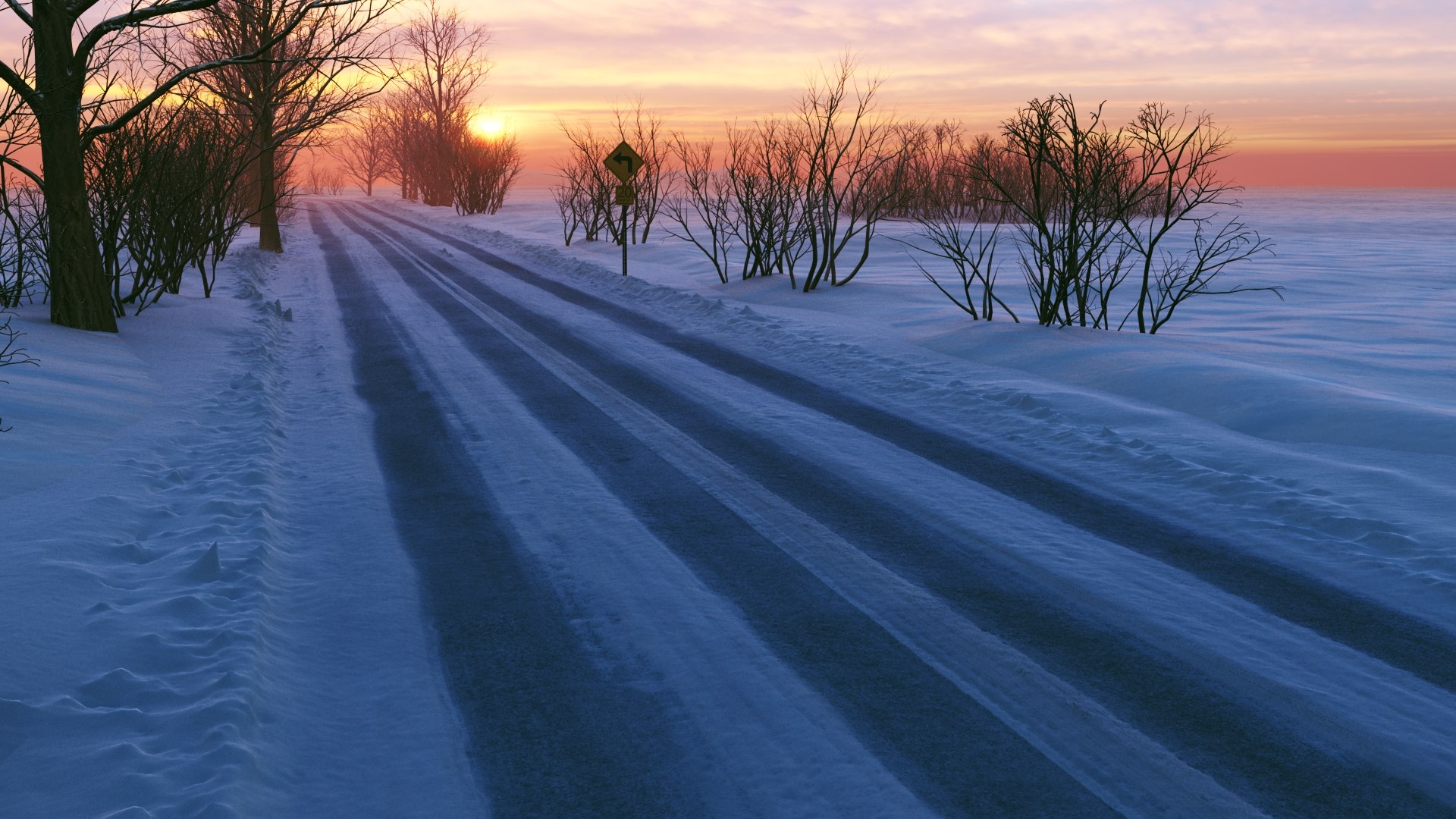 Winter Scene 3D - TurboSquid 1776037