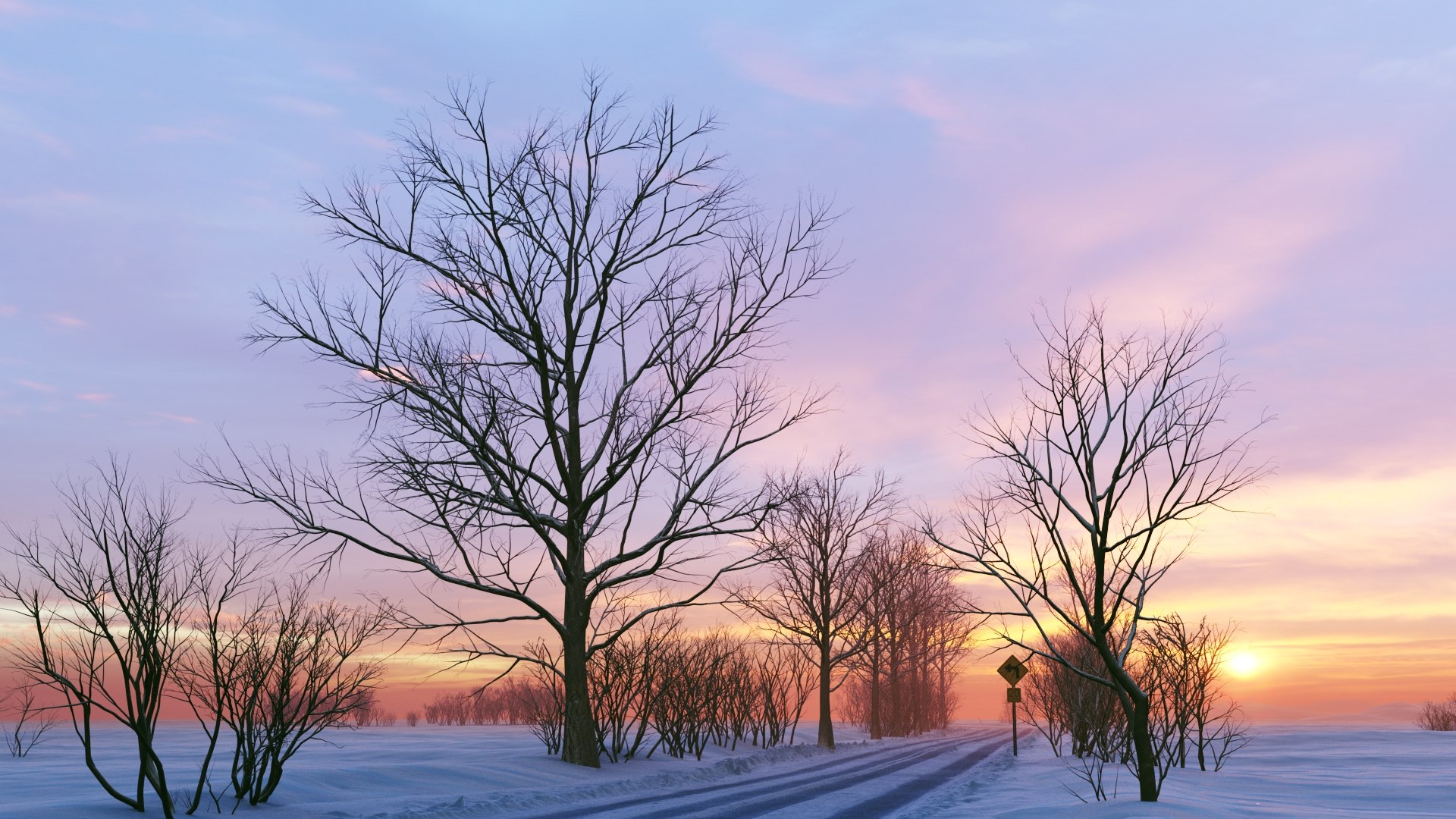 Winter Scene 3D - TurboSquid 1776037