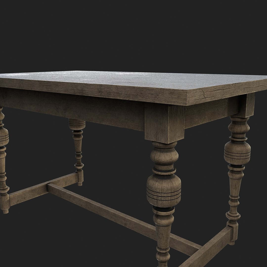 Old Table 3D Model - TurboSquid 1219085